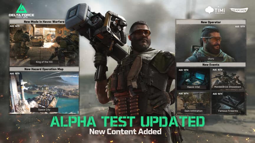 Nouvelle map, nouveau mode et plus encore pour l'Alpha de Delta Force ...